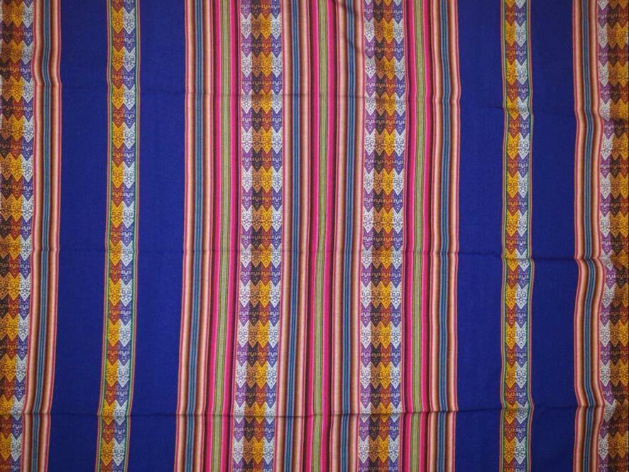 Manta Decke: Aguayo Stoff aus Peru ️ Condor Pasa